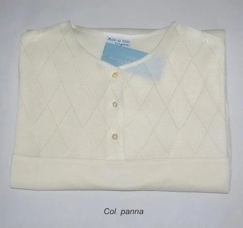 CAMICIA DA NOTTE CHIUSA IN MAGLIA DI COTONE Tg. 50 : (Monopoli)